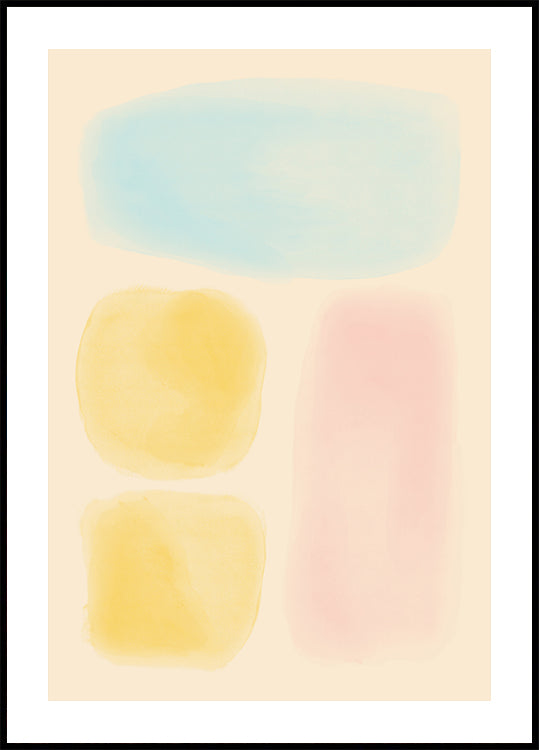 Pastel Watercolor Shapes Poster – Posterbox.uk
