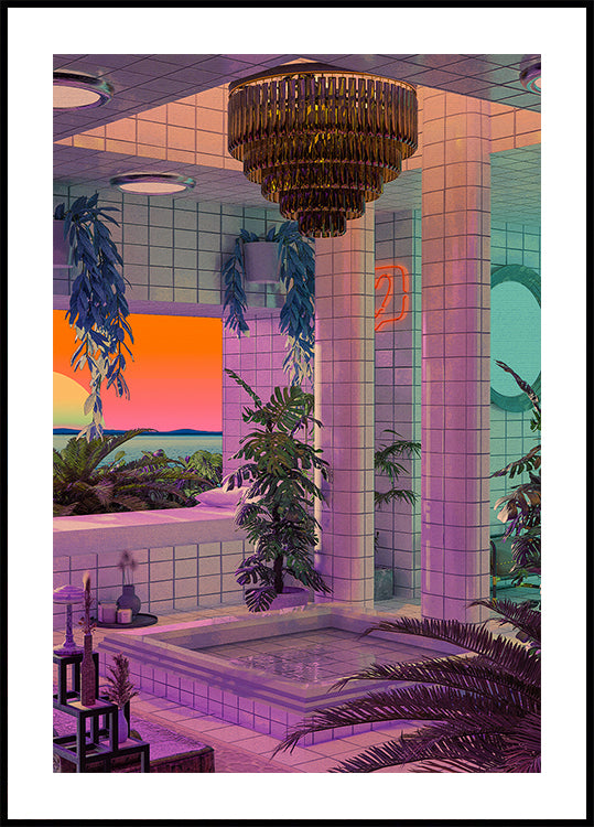 Vaporwave Pool Poster – Posterbox.uk