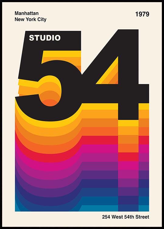 Studio 54 Retro Design Poster – Posterbox.uk